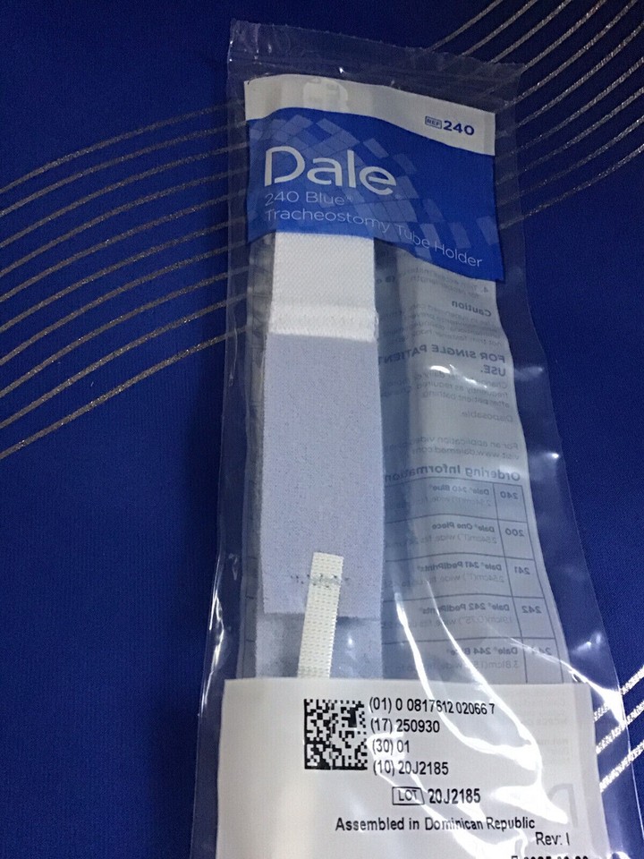 Dale Tracheostomy Trach Tube Holder Holders (240 Blue) Box of 10 | eBay