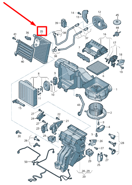Volkswagen Golf Mk7 Heater Matrix Exchanger 5Q0819031A for sale online ...