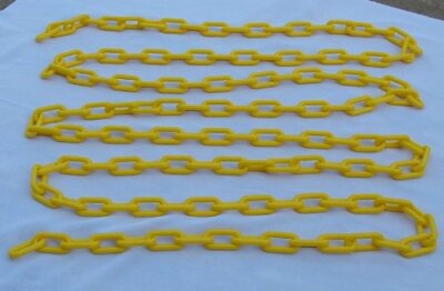 1 1/2" (6 MM) Plastic Chain in Yellow, 500 feet Length | eBay