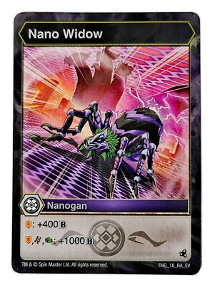 NANO WIDOW Darkus Nanogan Bakugan Evolutions (Card Only!) | eBay