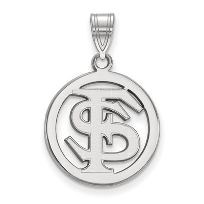 Florida State University Seminoles School Letters Round Sterling Silver ...