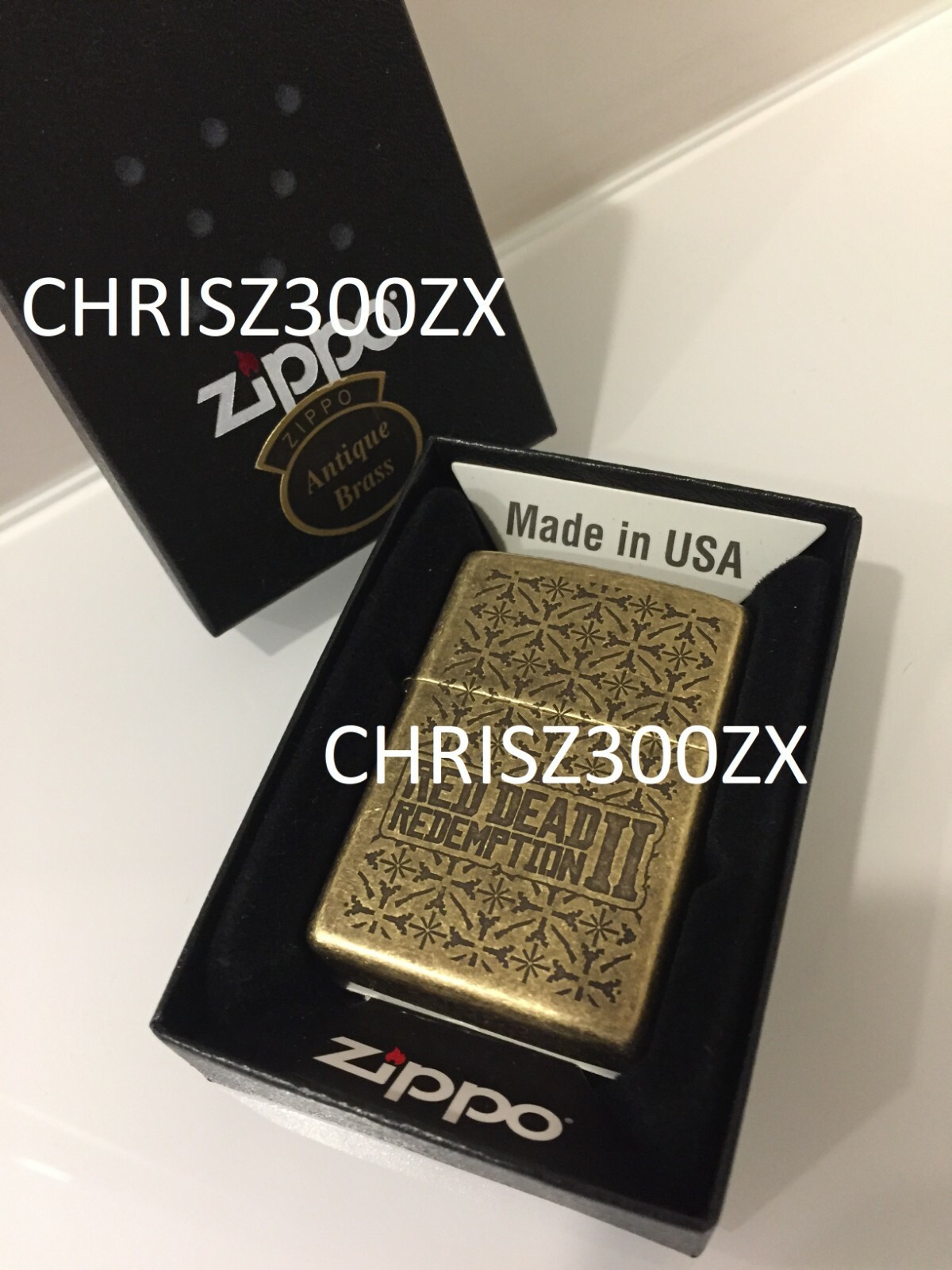 Red Dead Redemption 2 II Brass Limited Zippo Lighter Rockstar Games - Oficial