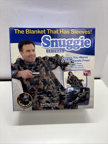Original Snuggie Camouflage Adult Fleece Body Blanket w/ Pockets As ...