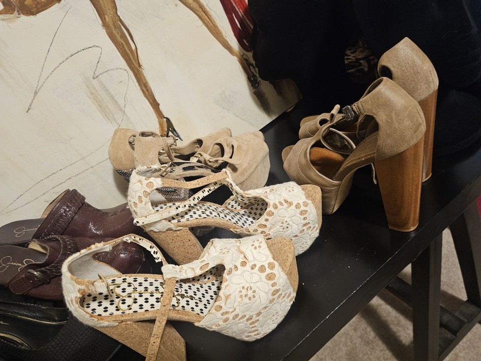 Jessica Simpson Multicolor Platform Heels Boots (Lot Of 17) 8&9 ...