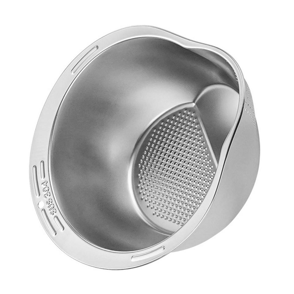 Rice Washer Strainer Bowl Washing Basket Stainless Steel Basket Drainer ...