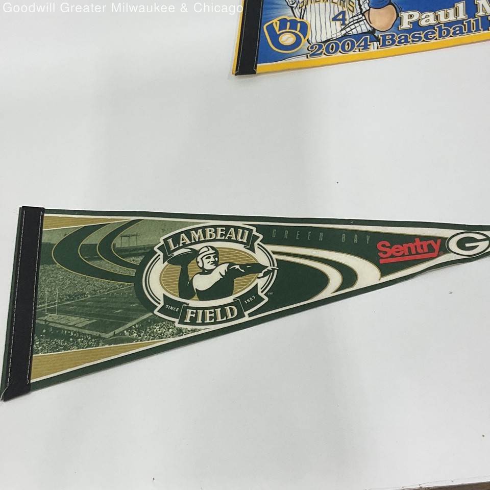 Green Bay Packers Marquette University Twins Brewers Autograph Pennant ...