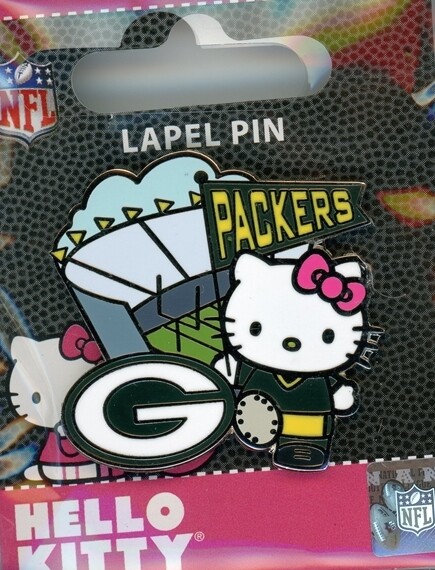 Packers Hello Kitty Pin Choice Green Bay Packers Sanrio New In Pack ...