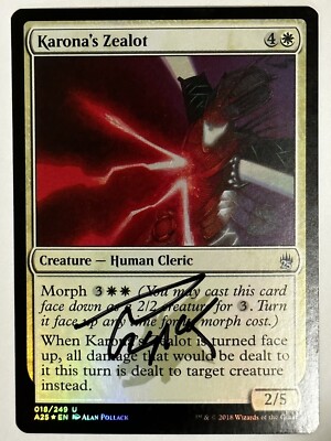 MTG Magic Karona’s Zealot FOIL Signed Sketched Artist Proof x1 A25 ...