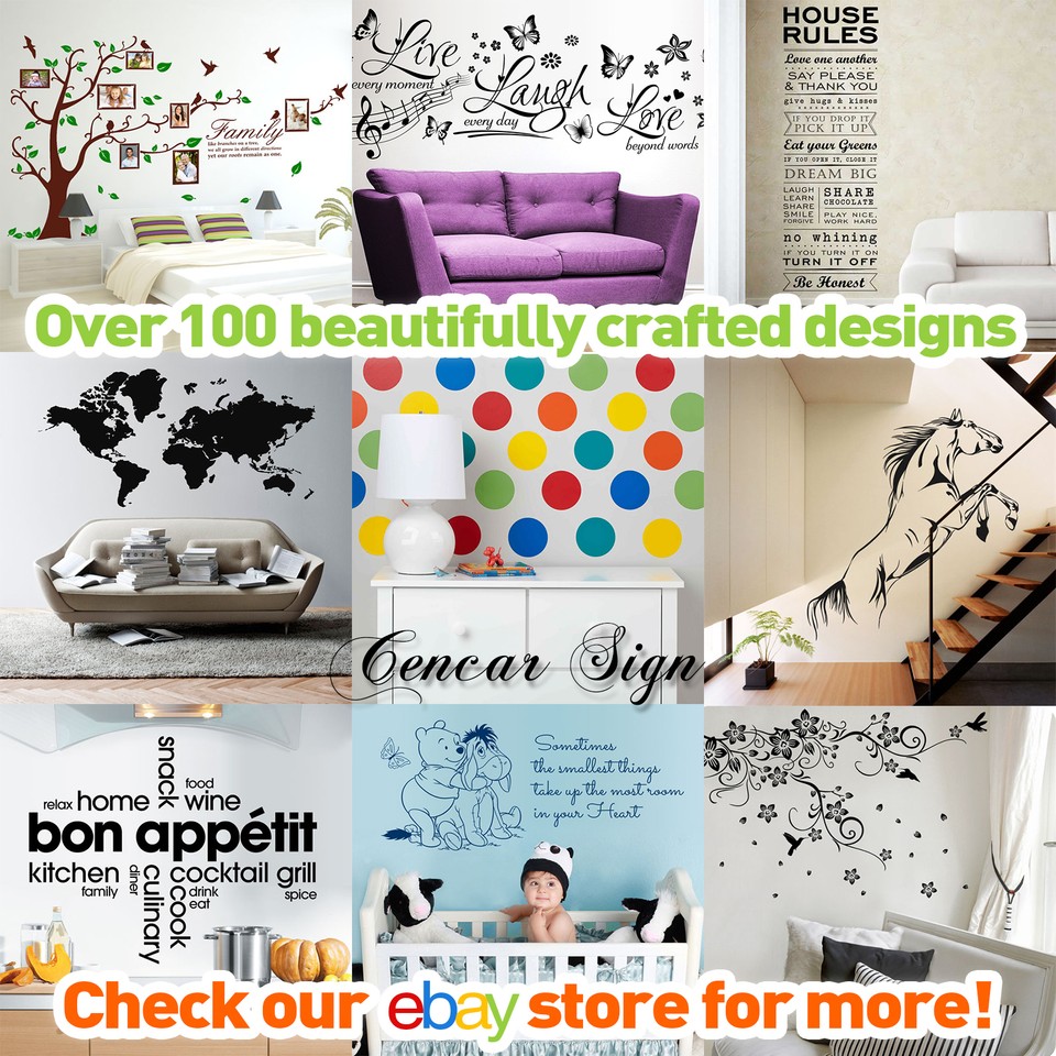 Large World Map Wall Stickers Globe Graphics Vinyl Art Decals Home ...