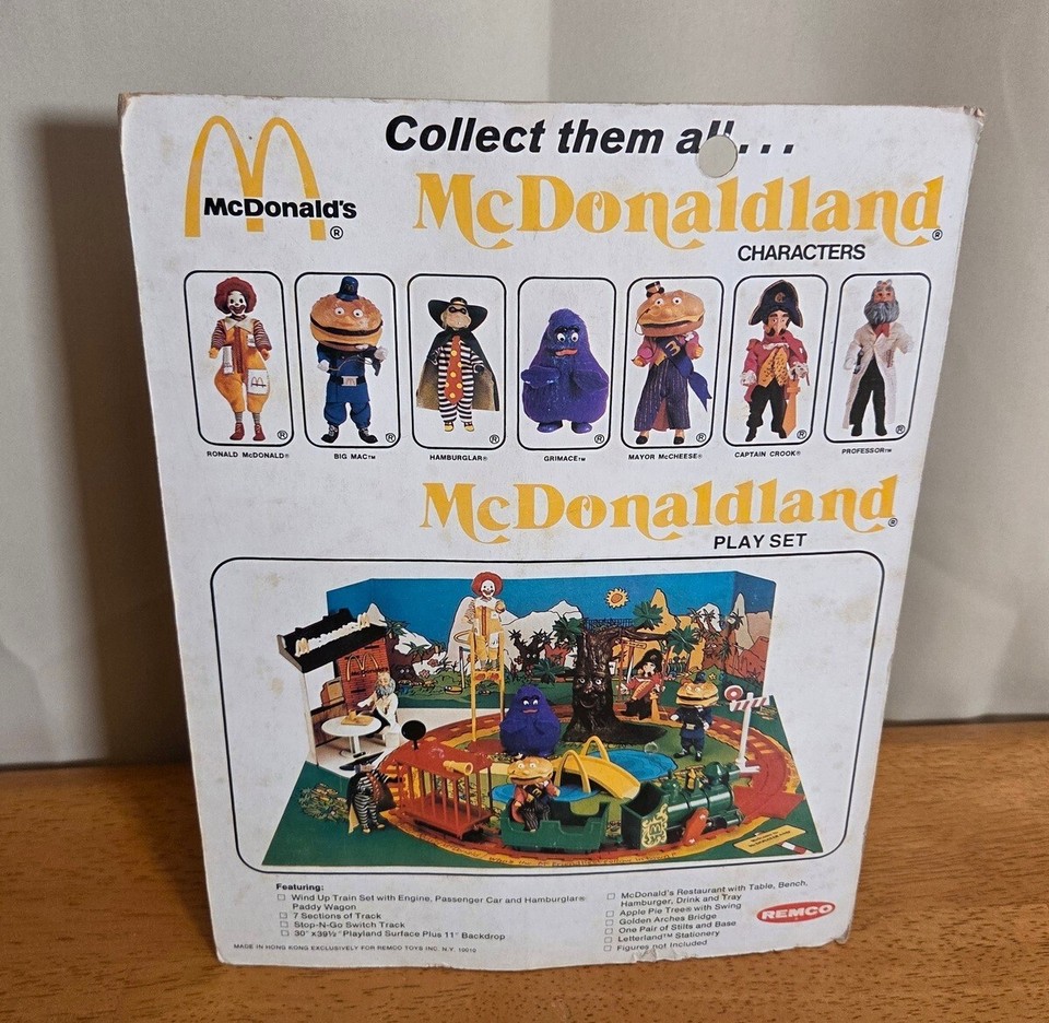 New Remco McDonald's McDonaldland Captain Crook 6" Action Figure Sealed ...
