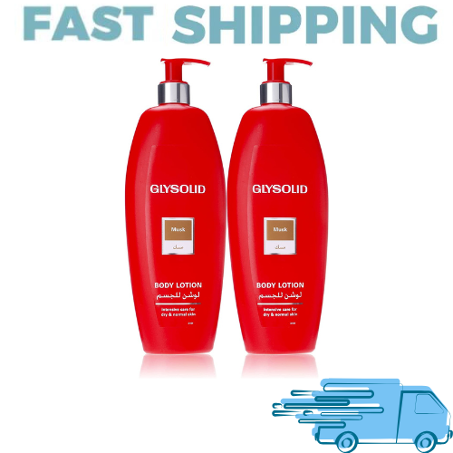 2X Glysolid Body lotion Musk Intensive Care For Dry & Normal Skin 500ml ...