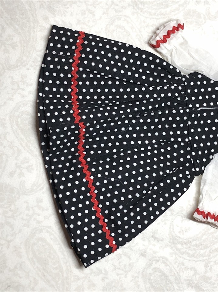 14" Artisan Outfit Little Darling/ Betsy McCall Doll Black Polka Dot ...