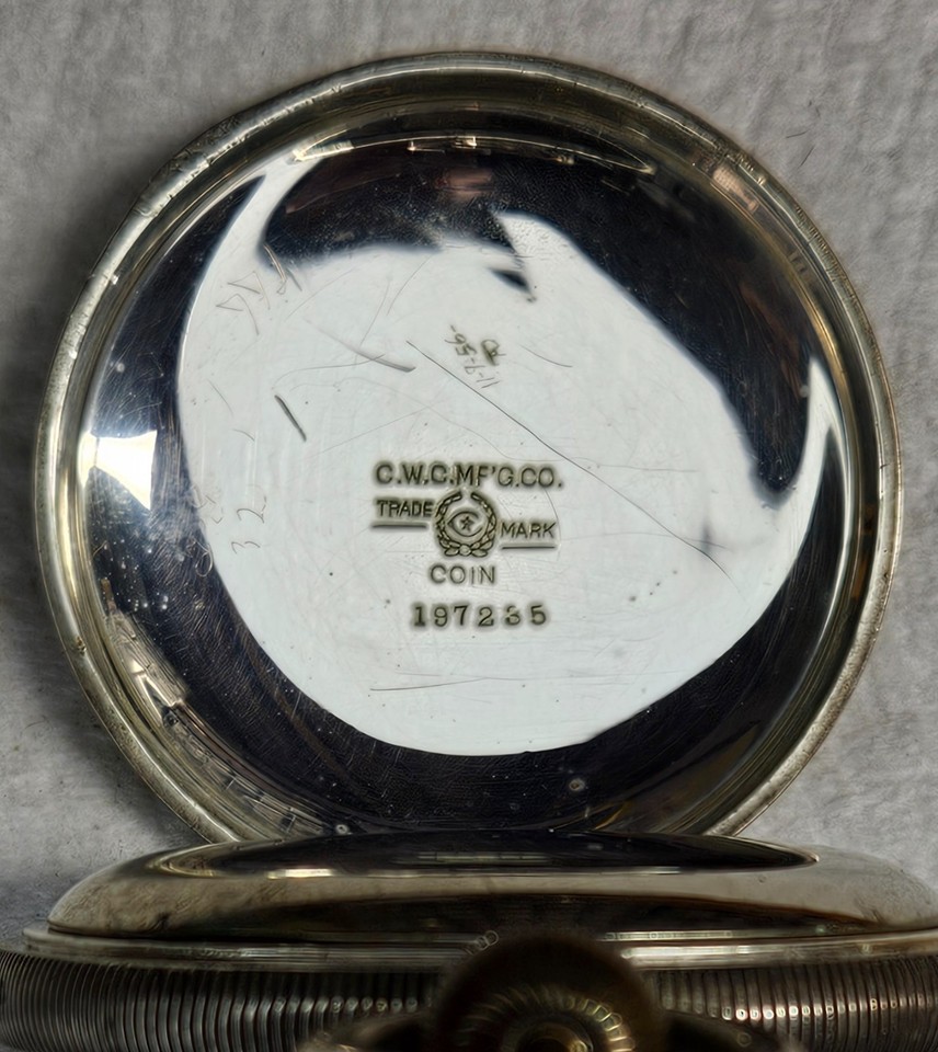 CWC Co. 18s Coin Silver Pocket Watch Case! | eBay