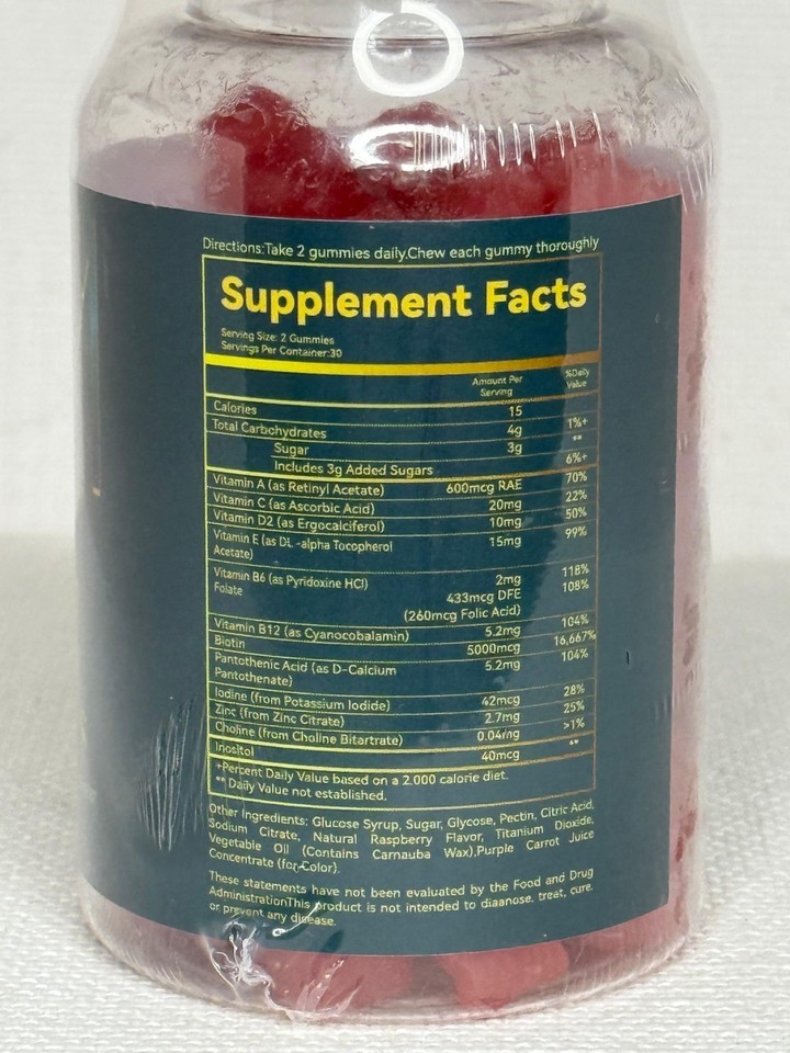 WEEM Hair Skin and Nails Gummies - Supports Healthy Hair - Vegan biotin ...