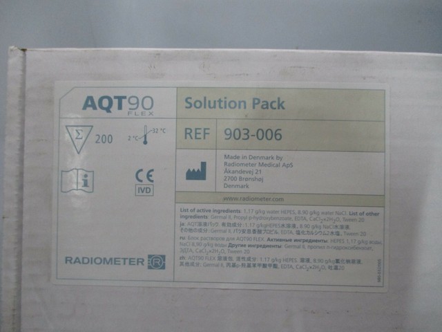 RADIOMETER AQT90 FLEX SOLUTION PACK REF 903-006 | eBay