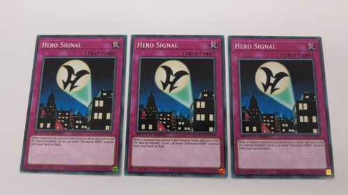 3x HERO SIGNAL TRAP CARD 1ST EDITION SGX3-ENA18 COMMON YUGIOH NM ...
