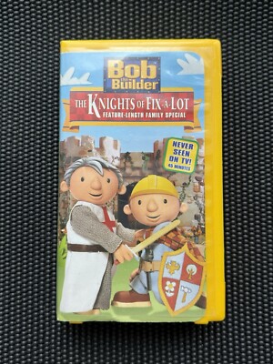 Bob the Builder -THE KNIGHTS OF FIX-A-LOT (VHS, 2003) Yellow Clamshell ...