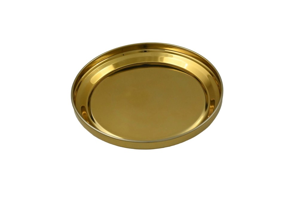 Communion Ware | Bread Plate Base | Stainless Steel – Shiny Gold Finish ...