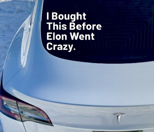 Bought This Before Elon Went Crazy Tesla Decal / Die Cut Sticker | eBay