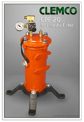 Air Filter Clemco CPF 20 w/ pressure regulator, 2 Operators,OSHA Cert ...