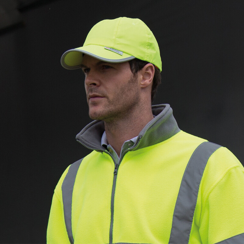 Personalised Hi Vis Baseball Cap Embroidered Custom Printed Workwear ...