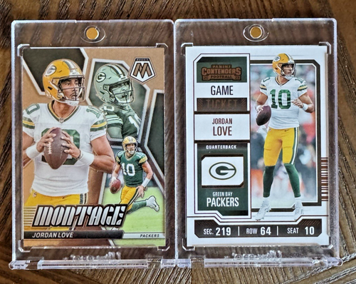 Jordan Love 2024 Panini Mosaic Montage + Bronze Foil Contenders Packers ...