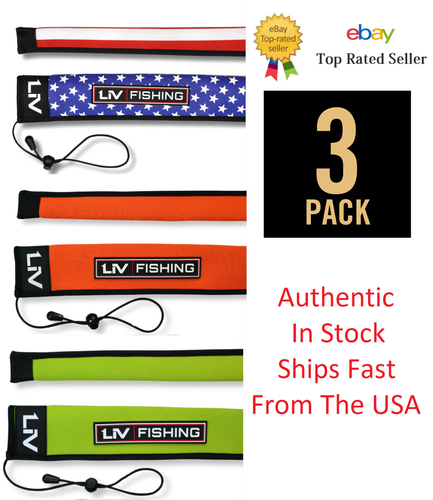 3 Pack LIV Tournament Fishing Neoprene Cast Rod Sleeves Snag Proof #1 ...