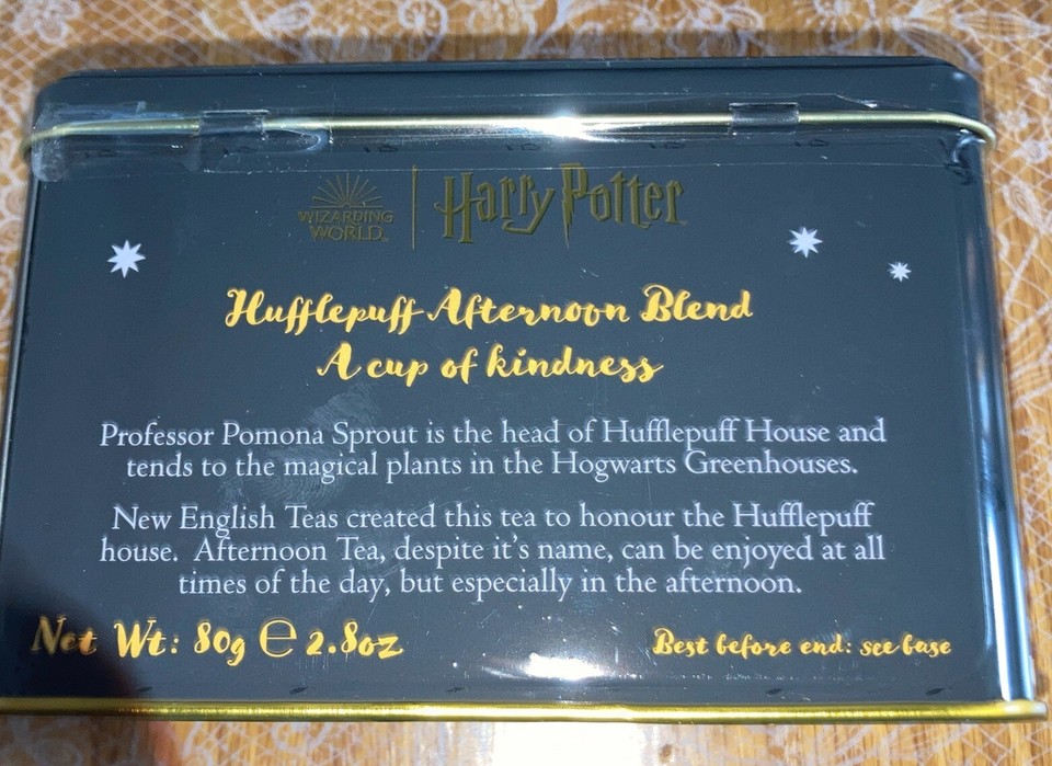 Harry Potter Hufflepuff Tin, 40 Hufflepuff Afternoon Blend Tea Bags ...