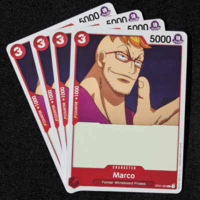 Marco - Romance Dawn (OP01-023) One Piece TCG x4 Playset | eBay
