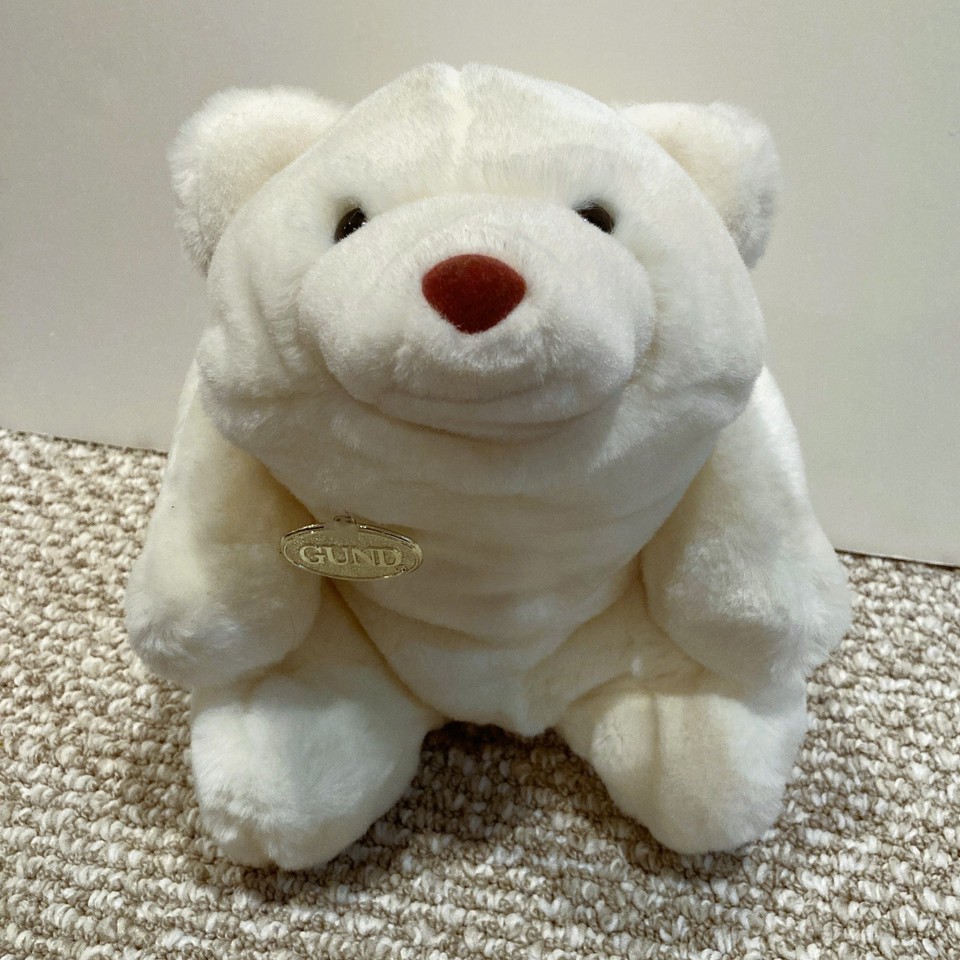 Vintage 1980 Gund Classic Plush 11" Snuffles Polar Bear & 1986 Gund ...