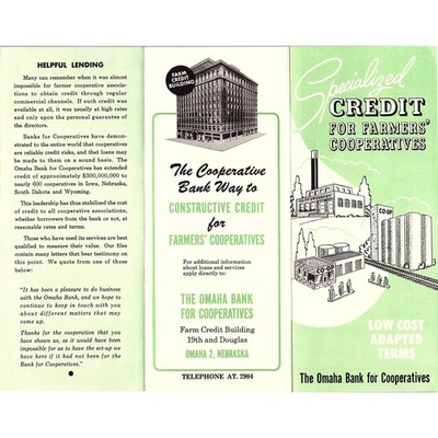 The Omaha Bank For Cooperatives Farm Credit Building NE Vintage ...