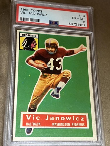 1956 Topps Vic Janowicz #13 PSA 6 EX-MT | eBay