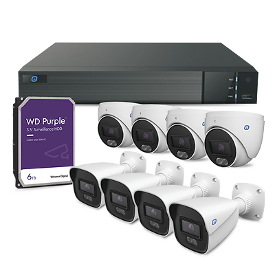 Epcom IP Camera Kit NVR 8 Ch 4 Color Turret Camera 6TB HDD Camera ...