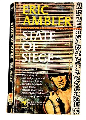 State Of Siege by Eric Ambler 1957 paperback Classic Vintage Pulp Spy ...