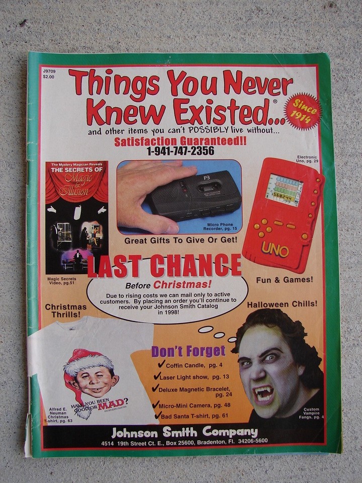 7 Lot Johnson Smith Co Things You Never Knew Existed Catalogs Novelty ...