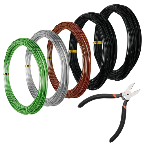 Bonsai Training Wire Kit 164Ft Anodized Aluminum Tree Wire with Bonsai ...