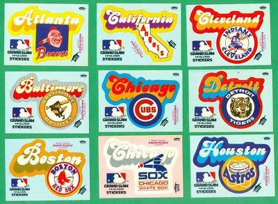1979 FLEER LOGO STICKERS SET OF 28 TEAM LOGOS NM/MT HARD TO FIND! MIXED ...