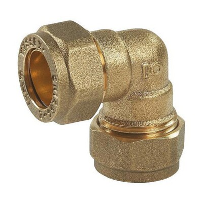Compression 15mm Brass Elbow Bend 90° 90 Right Angle Copper Fitting DIY ...