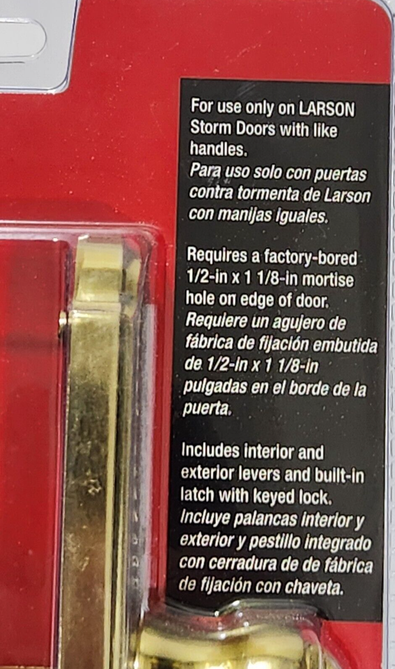 Larson Storm Door Latch Mortise CH3020701 Handle Lock Brass Replacement ...