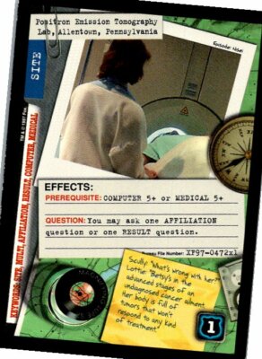 X-Files 101361 CCG Card Positron Emission Tomography Lab | eBay