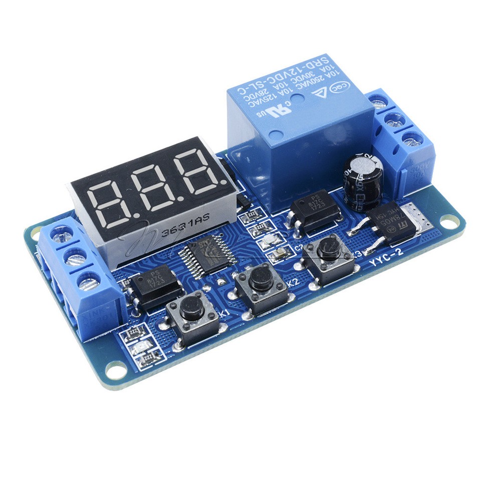 12V Digital LED Display Home Automation Delay Timer Control Switch ...