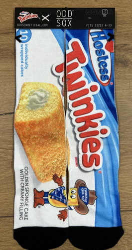 Twinkies Graphic Novelty Socks fits Sizes 6-13 Crew Adult Odd Sox ...