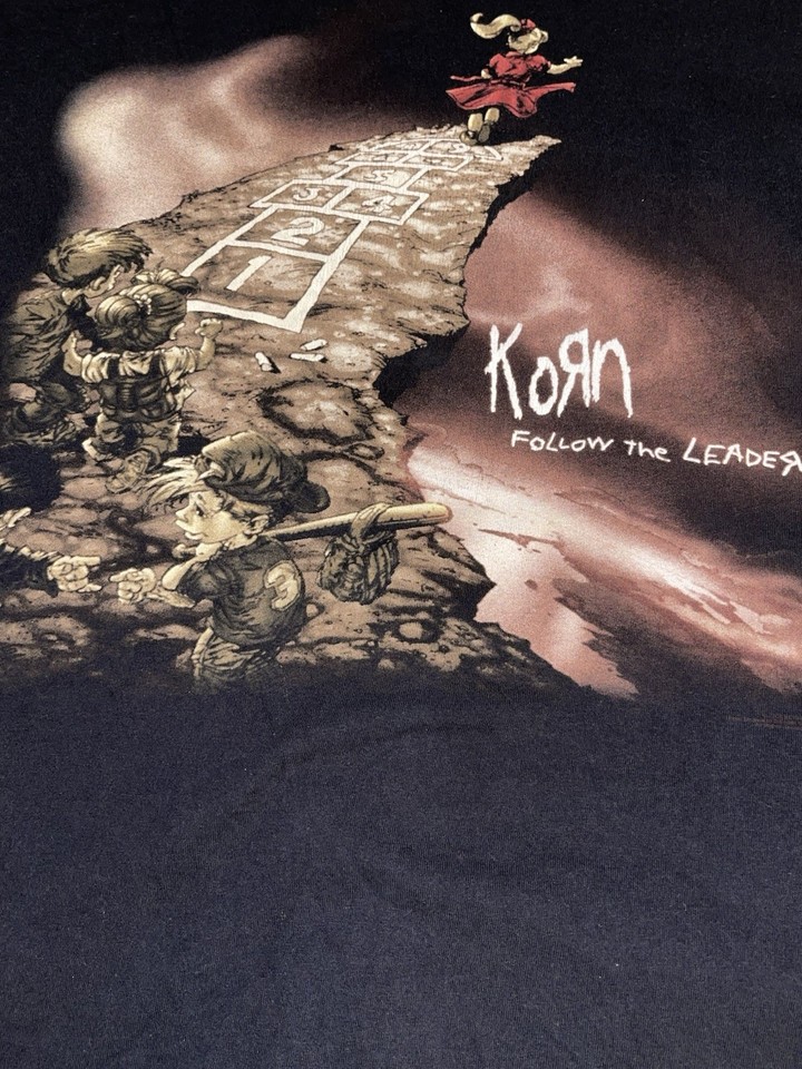 Korn Follow The Leader T-shirt Size L Large Band Concert Tee Nu Metal ...