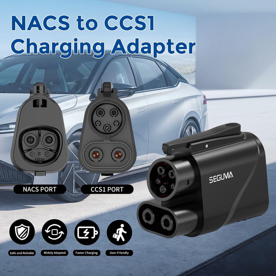 NACS to CCS1 Charging Adapter, 500A/1000V 250 kW DC Fast Charger ...