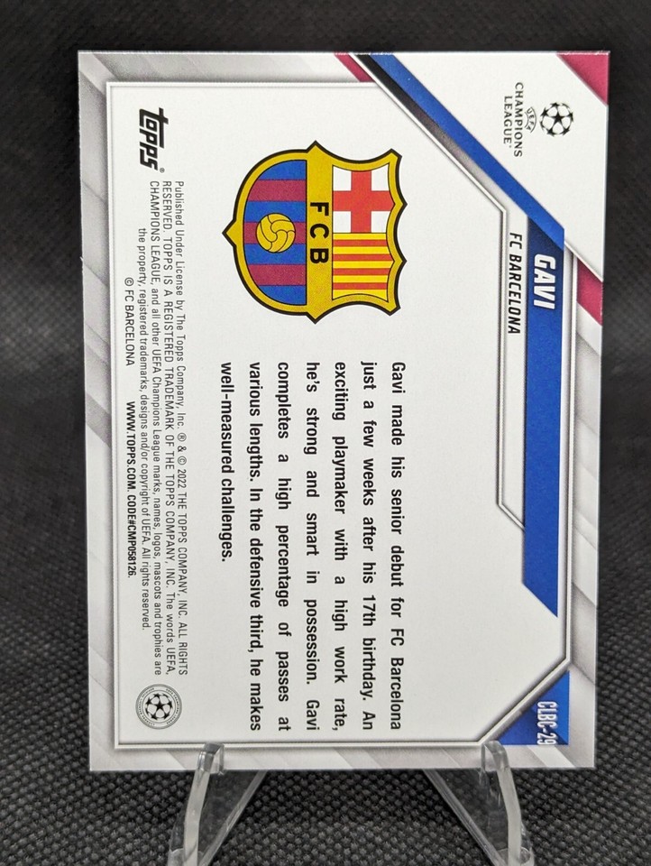 2022 Topps International Trading Card Day UCL Collection Base Gavi Card ...