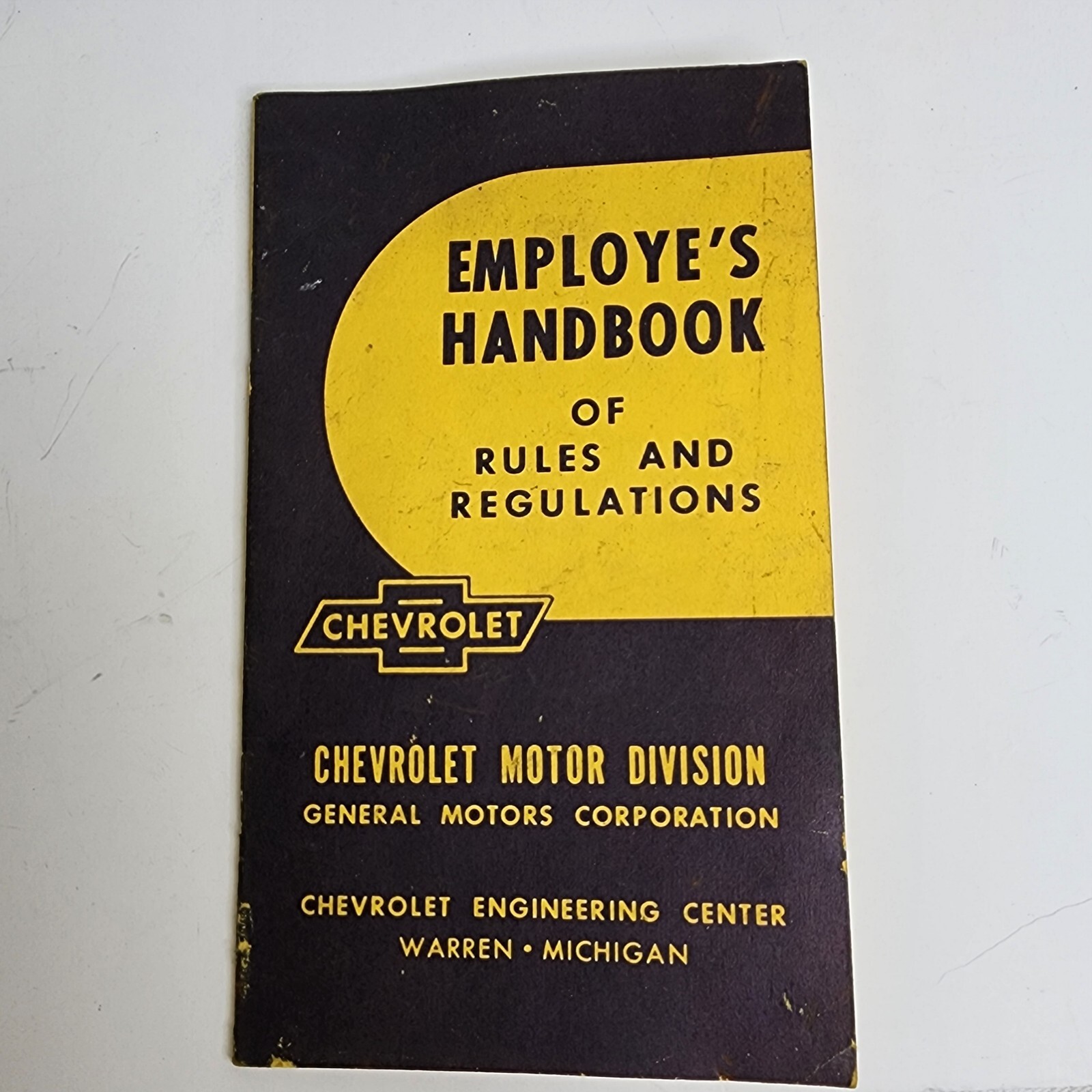 Vintage Chevrolet Employee's Handbook of Rules and Regulations Warren ...