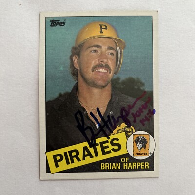 BRIAN HARPER 1984 TOPPS AUTOGRAPHED SIGNED AUTO BASEBALL CARD JOHN 14:6 ...