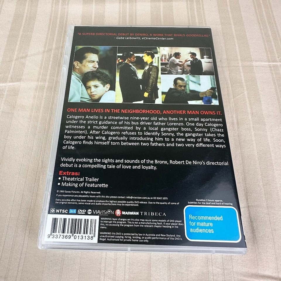 A Bronx Tale DVD 1993 Crime/Thriller Region 4 **VGC** | eBay