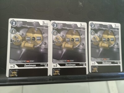 Zenimon *3 Carte Digimon Anglais Bt12-058 | eBay