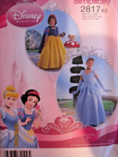 Snow White Cinderella Dress Disney Pattern Simplicity 2817 K5 7 - 14 ...